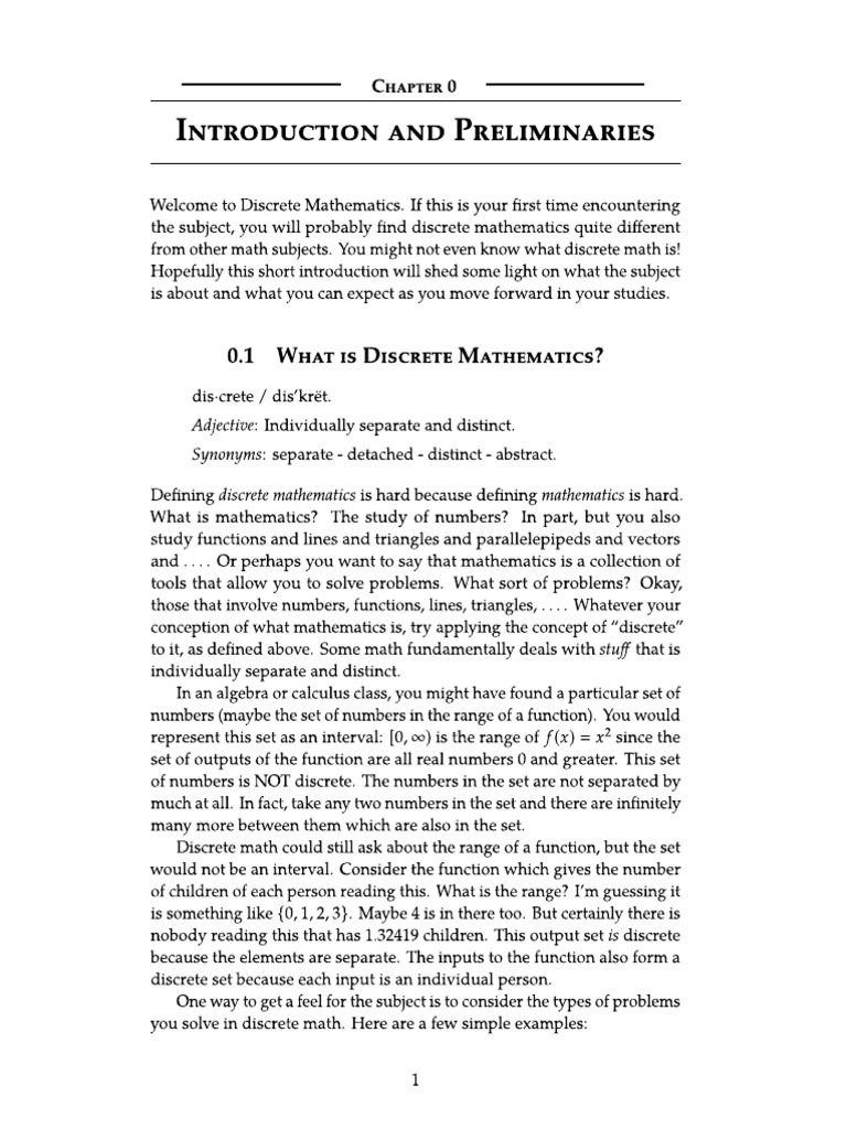 What is Discrete Mathematics (Levin) | PDF