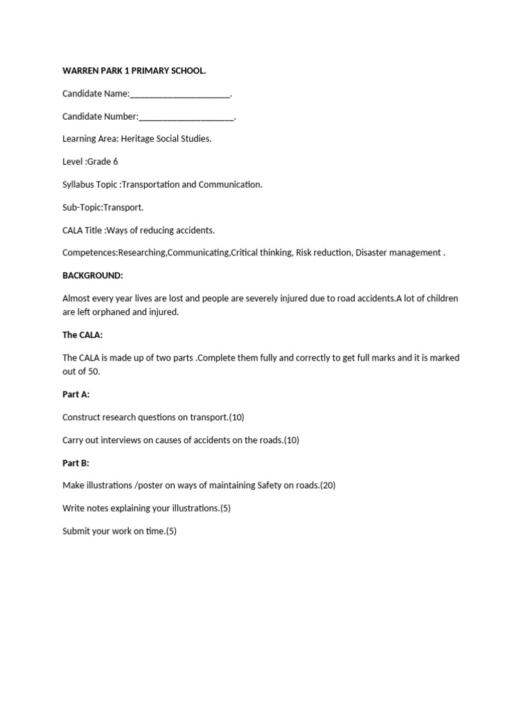 Heritage CALA Transport. | PDF