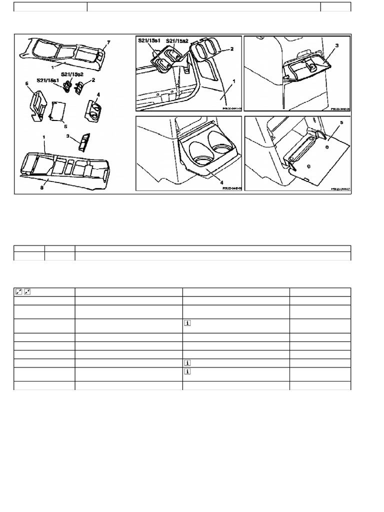 Center Console - (Up To 31.08.01) - Disassembly&assembly | PDF