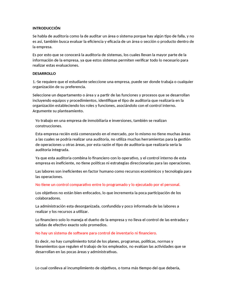 Caso Prefinal de Auditoria | PDF