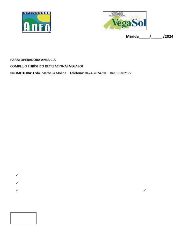 Carta Aceptación Nuevo - Vegasol 2024 | PDF