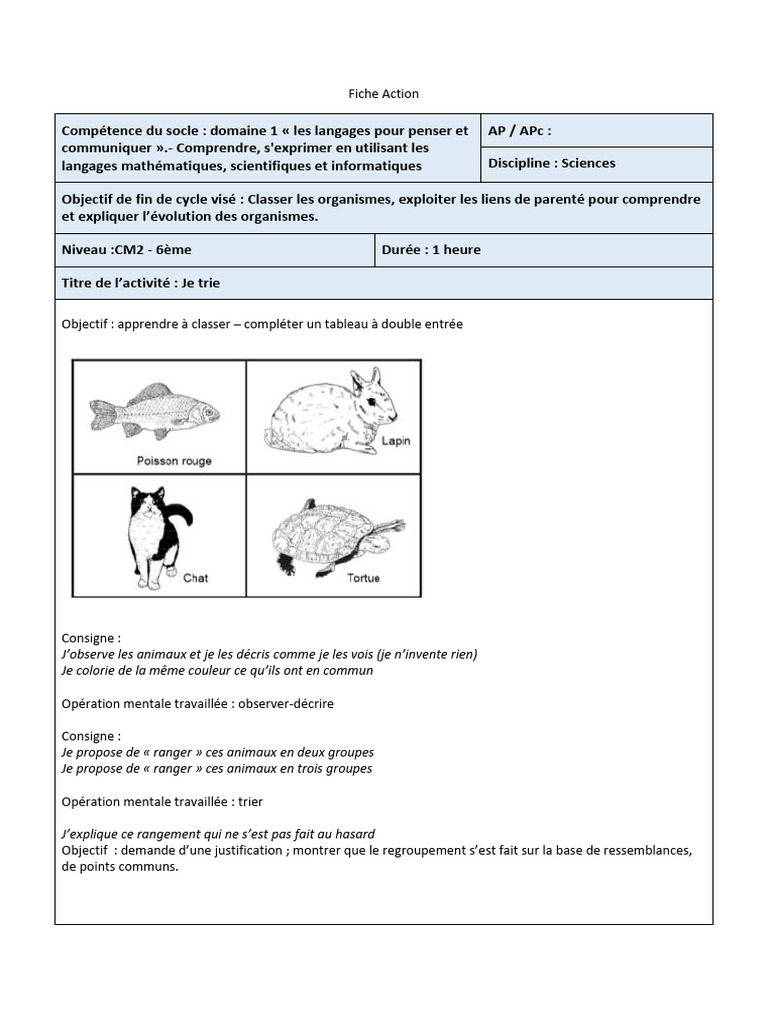 fiche_classer-sciences | PDF