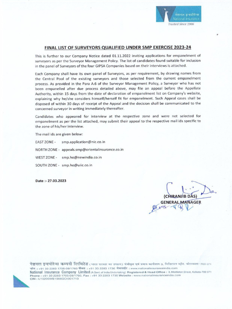 Final List of Surveyors Qualified Under SMP Exercise 2023-24 | PDF
