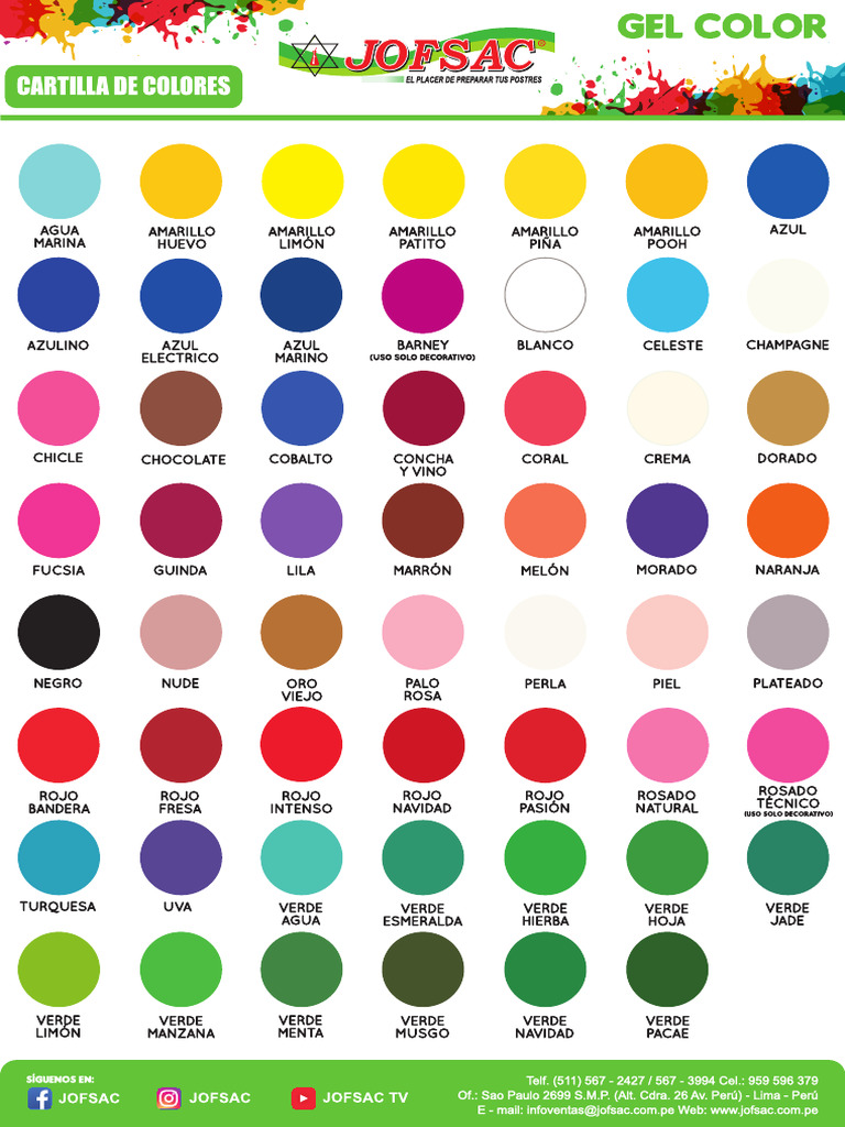 Cartilla Gel Color Colores | PDF