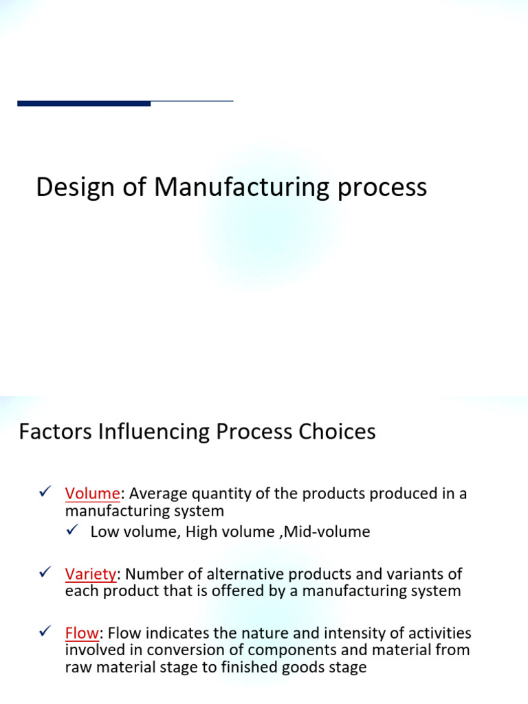 09 Design of Manufacturing Processes Edit | PDF