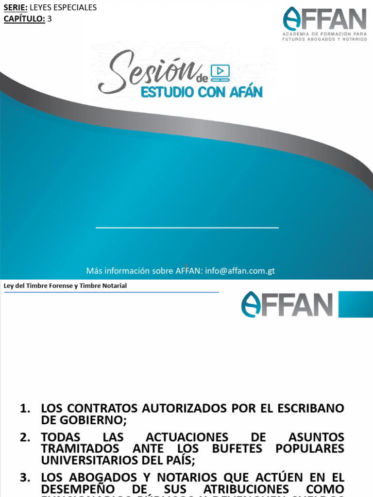 Ley Del Timbre Forense y Timbre Notarial - Sesión de Estudio Con Afán | PDF