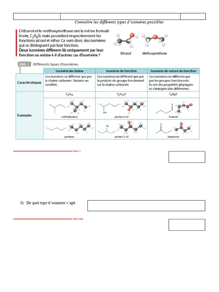TP 4 Isomère | PDF