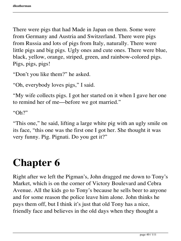 The Pigman CH 6 À 11 | PDF