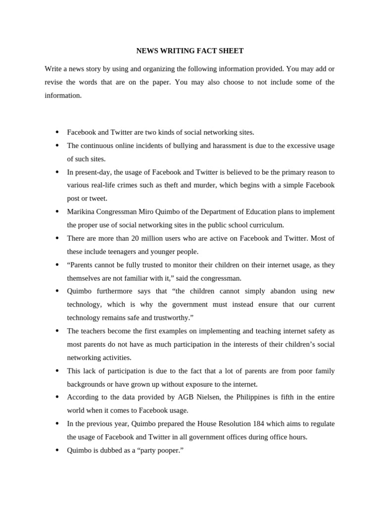 NEWS FACT SHEET | PDF