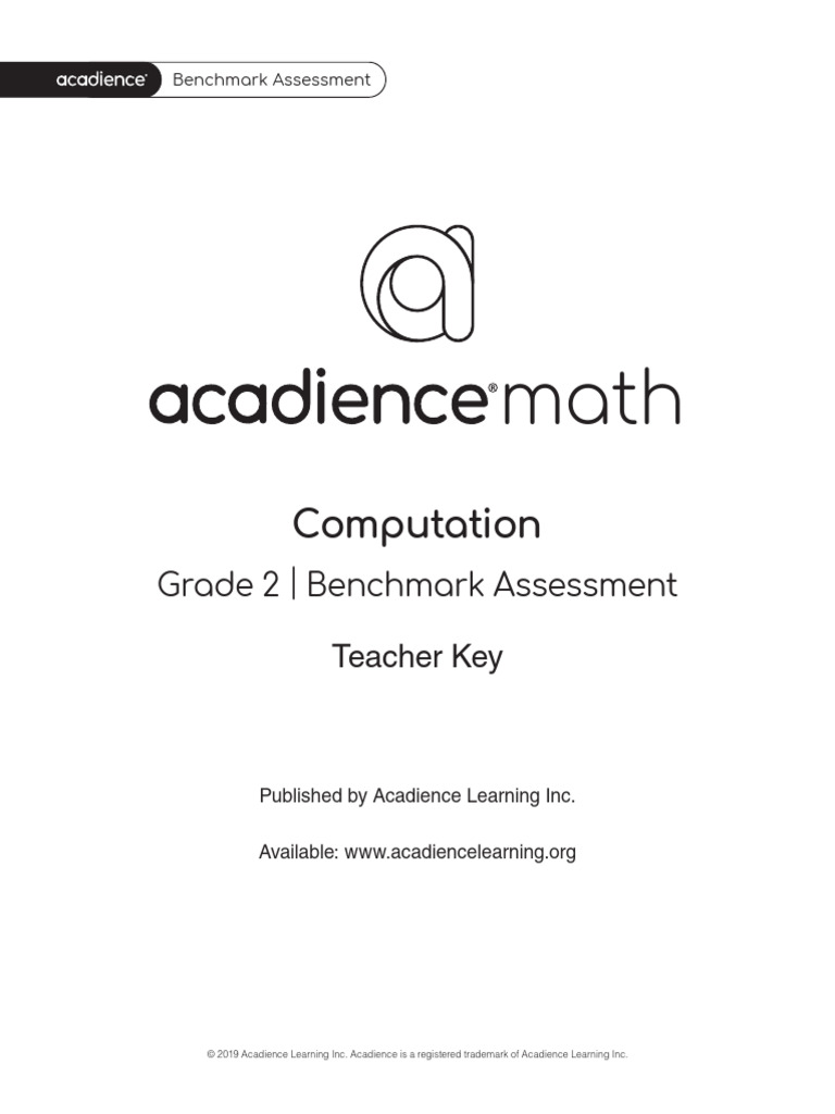 2nd Grade Computation Teacher Key | PDF