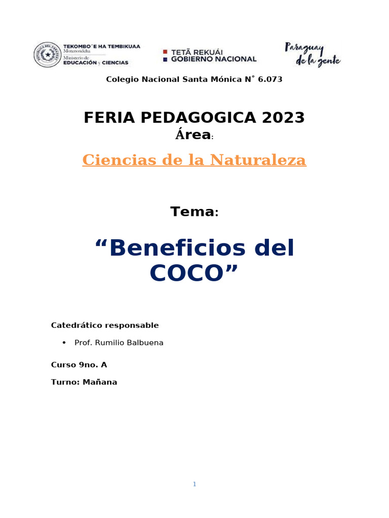 TODO SOBRE EL COCO | PDF