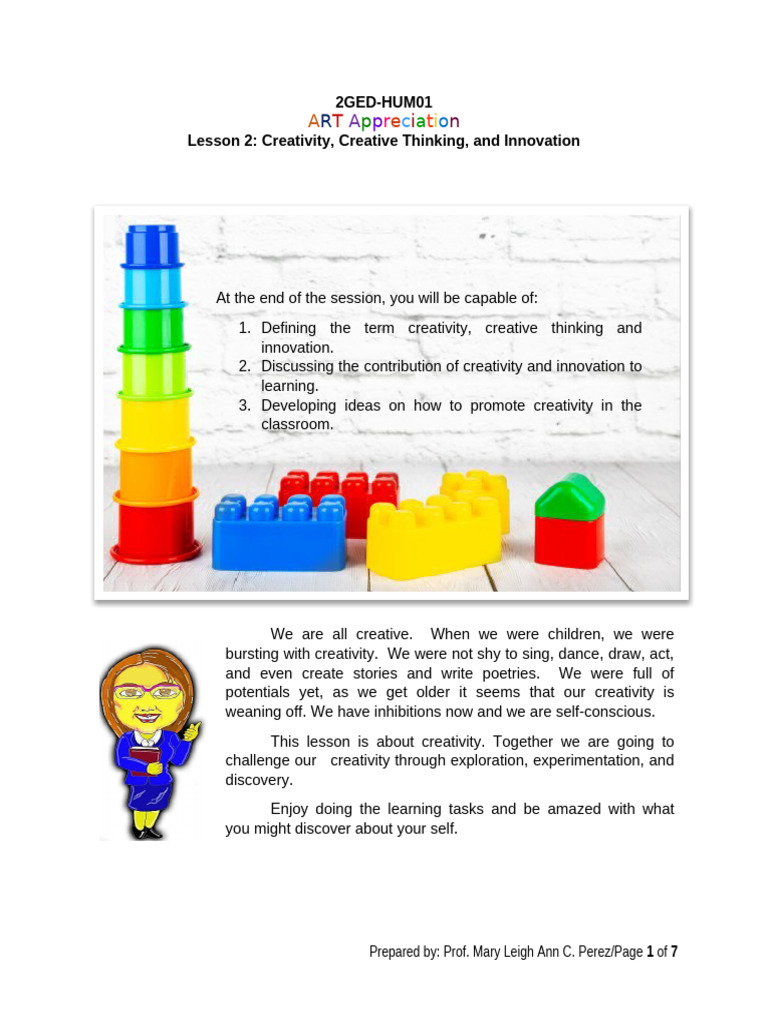 Worksheet-No-2-Creativity-Creative-Thinking-and-Innovation | PDF