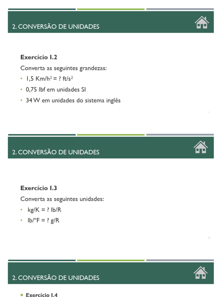 Exerc I.2 - 3 - 4 | PDF | Home & Garden