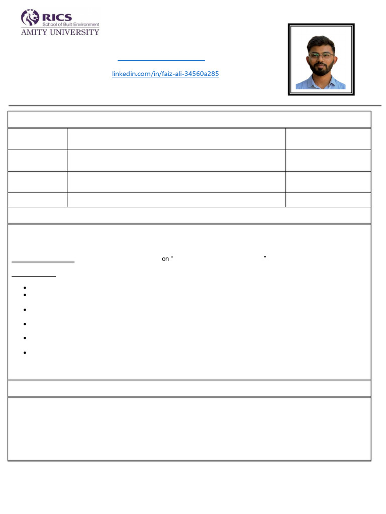 RICS Resume- Faiz (CPM) | PDF