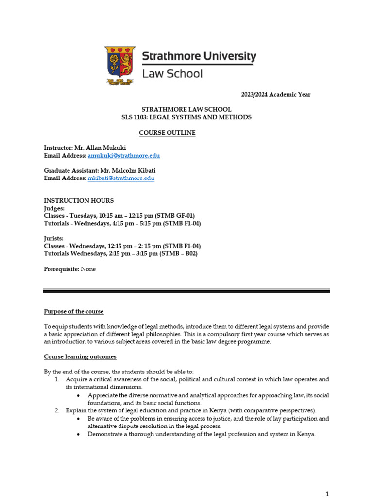 Legal Systems and Methods 2023 | PDF