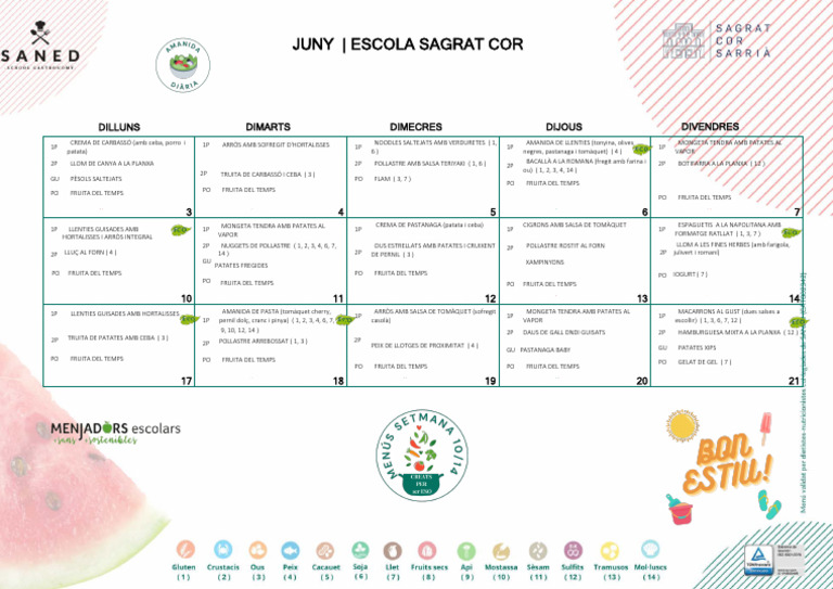 Menú Juny | PDF