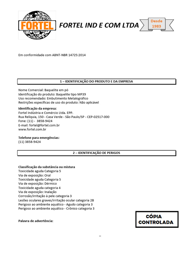 Fispq - Baquelite Fortel Rev | PDF