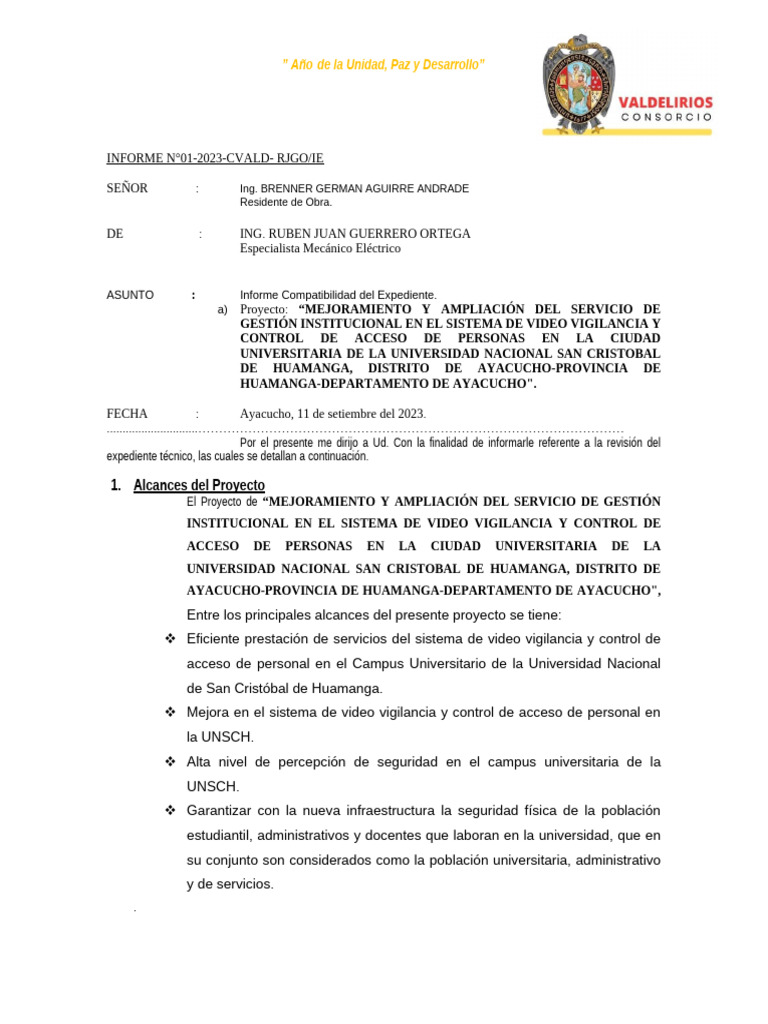 Informe Video Vigilancia Telematica | PDF