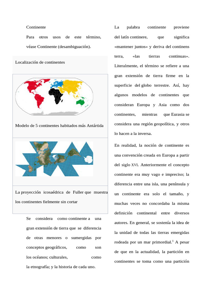 Continente | PDF