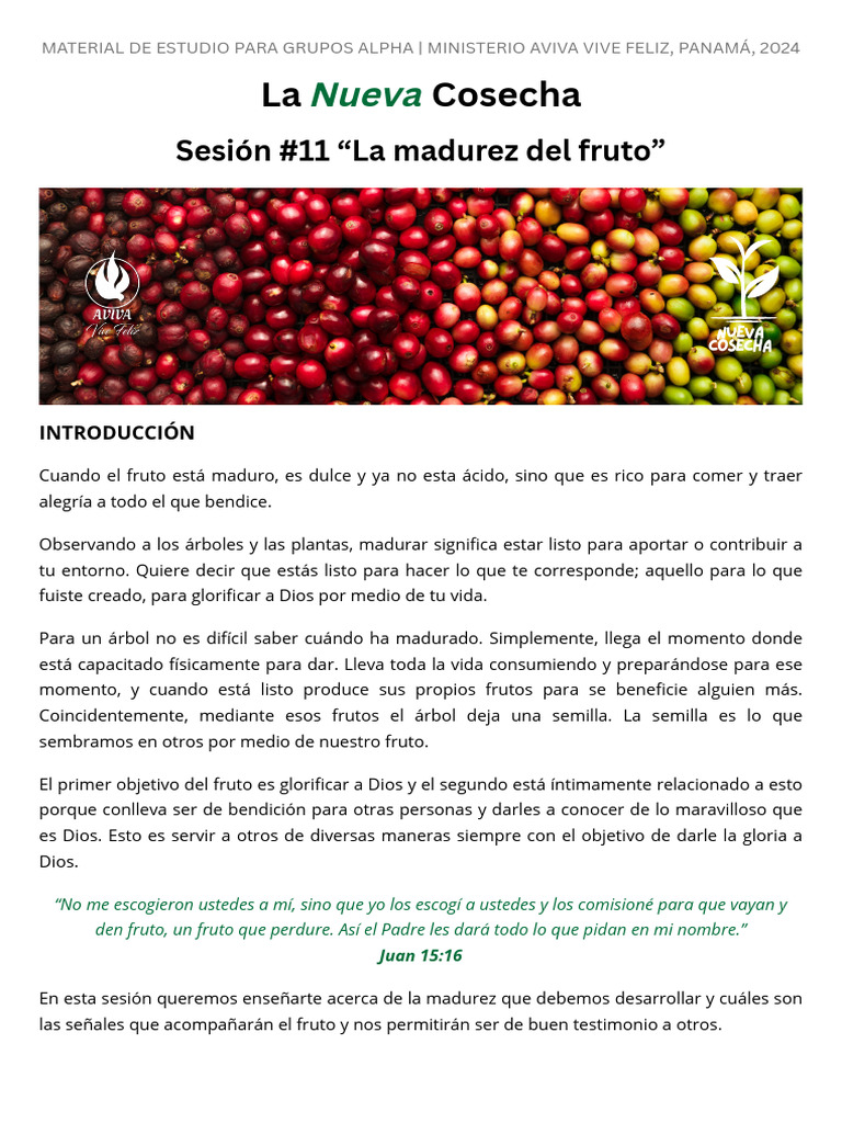Sesion 11 - Alpha Nueva Cosech | PDF