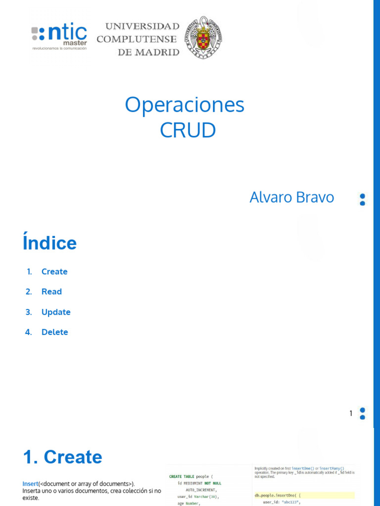 Módulo 4. Operaciones CRUD | PDF