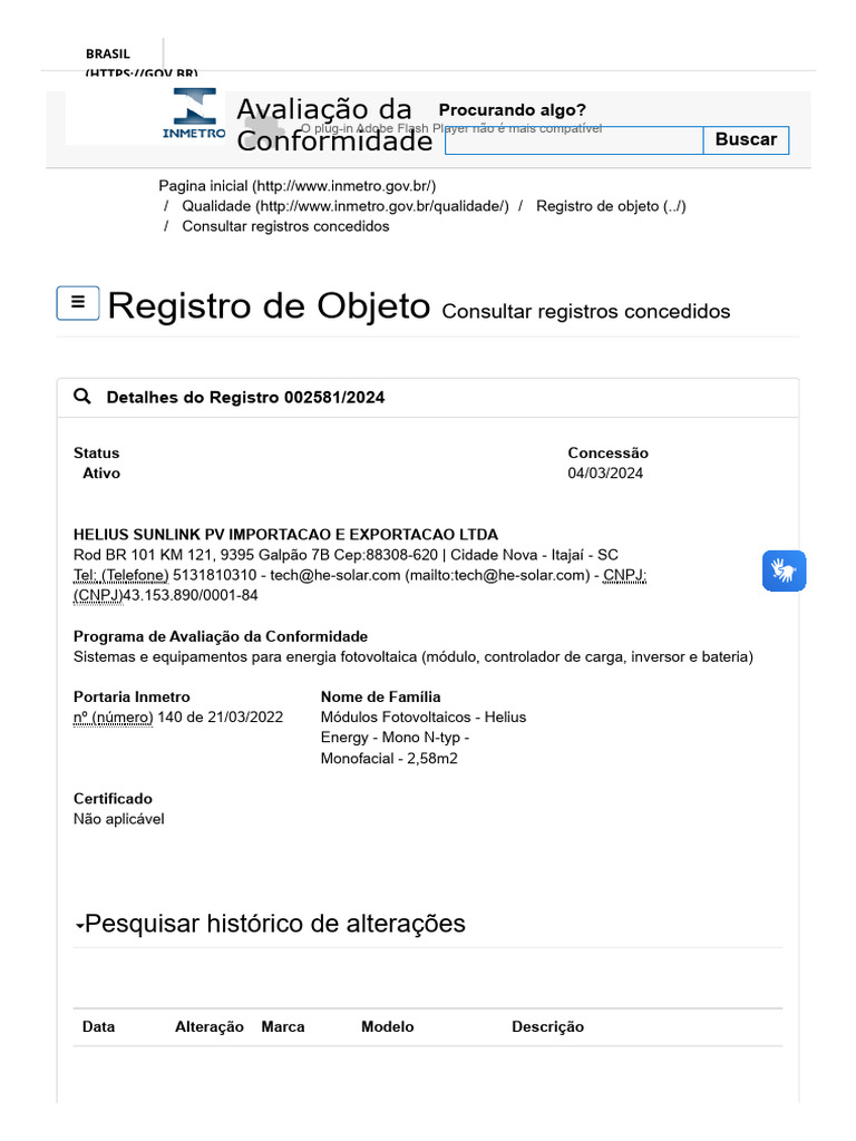 Inmetro Mfvhe Mo 132 575W | PDF