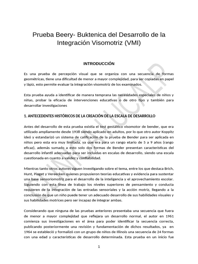 Beery Vmi - Ucalp | PDF | Career & Growth