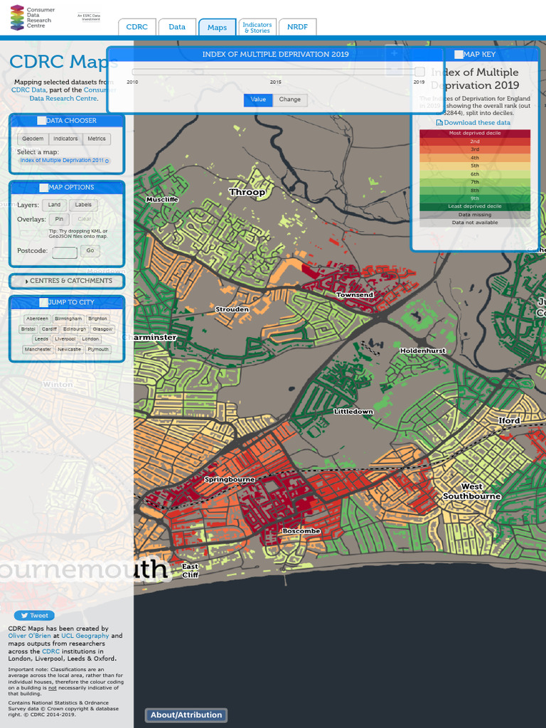 CDRC Maps Index of Multiple Deprivation 2019 | PDF