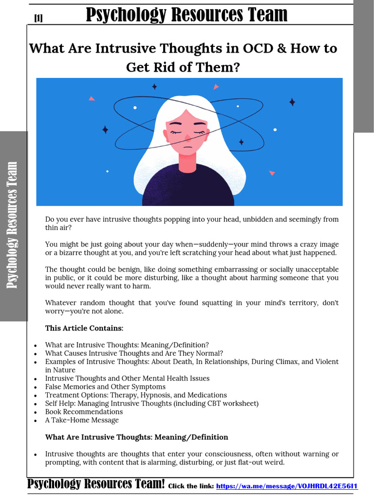 What Are Intrusive Thoughts in OCD & How to Get Rid of Them | PDF