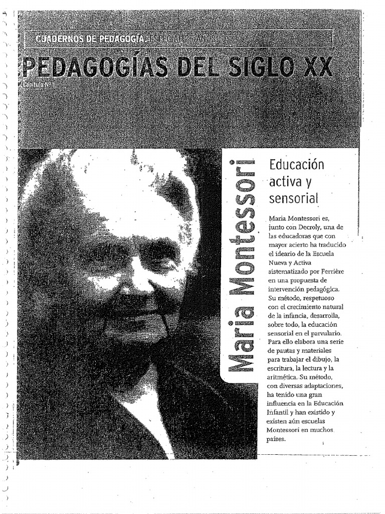Pedagogías del siglo 20- Monés | PDF
