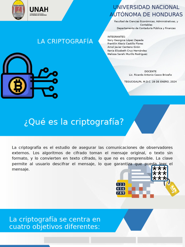 PRESENTACIÓN GRUPO D [ Criptografia, Firmas Digitales, Otras Firmas ]. | PDF