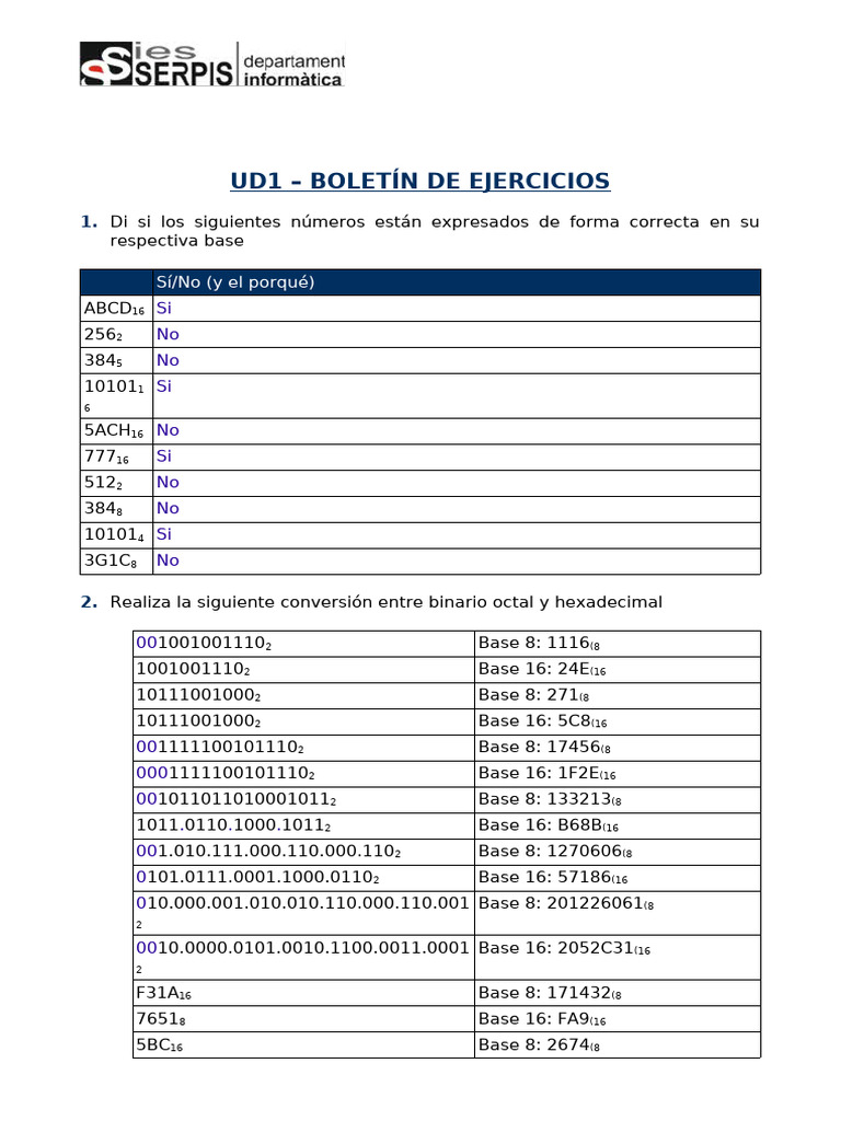 UD1 Ejercicios Boletin v1 | PDF