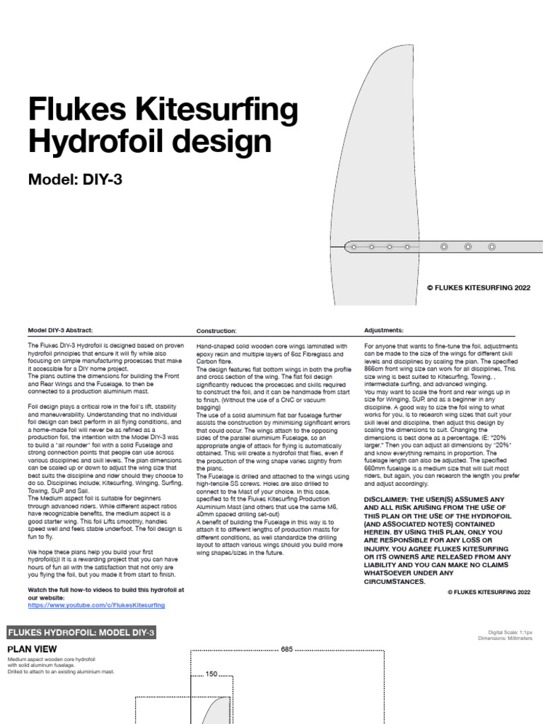Hydrofoil Plans Diy Model 3 | PDF | Computers | Technology & Engineering