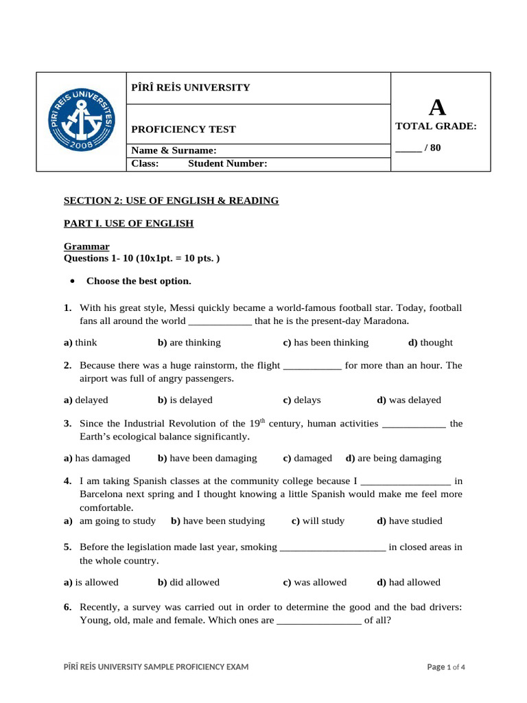 Grammar Sample | PDF