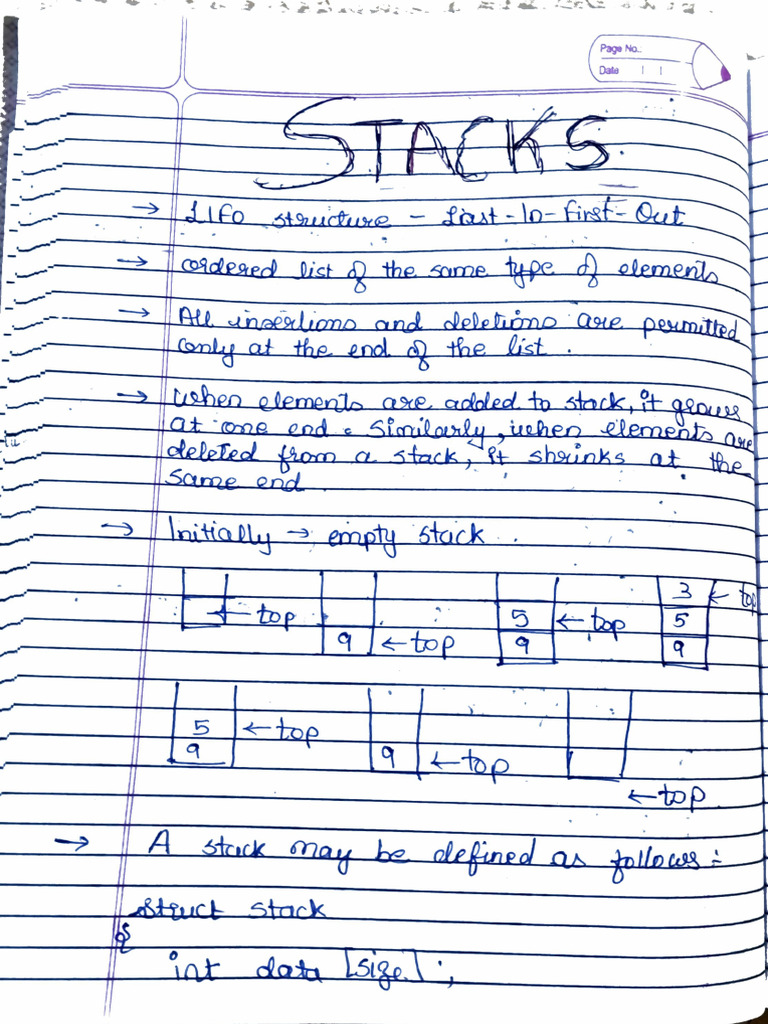 Data Structures - Stack | PDF Data Structures - Stack | PDF