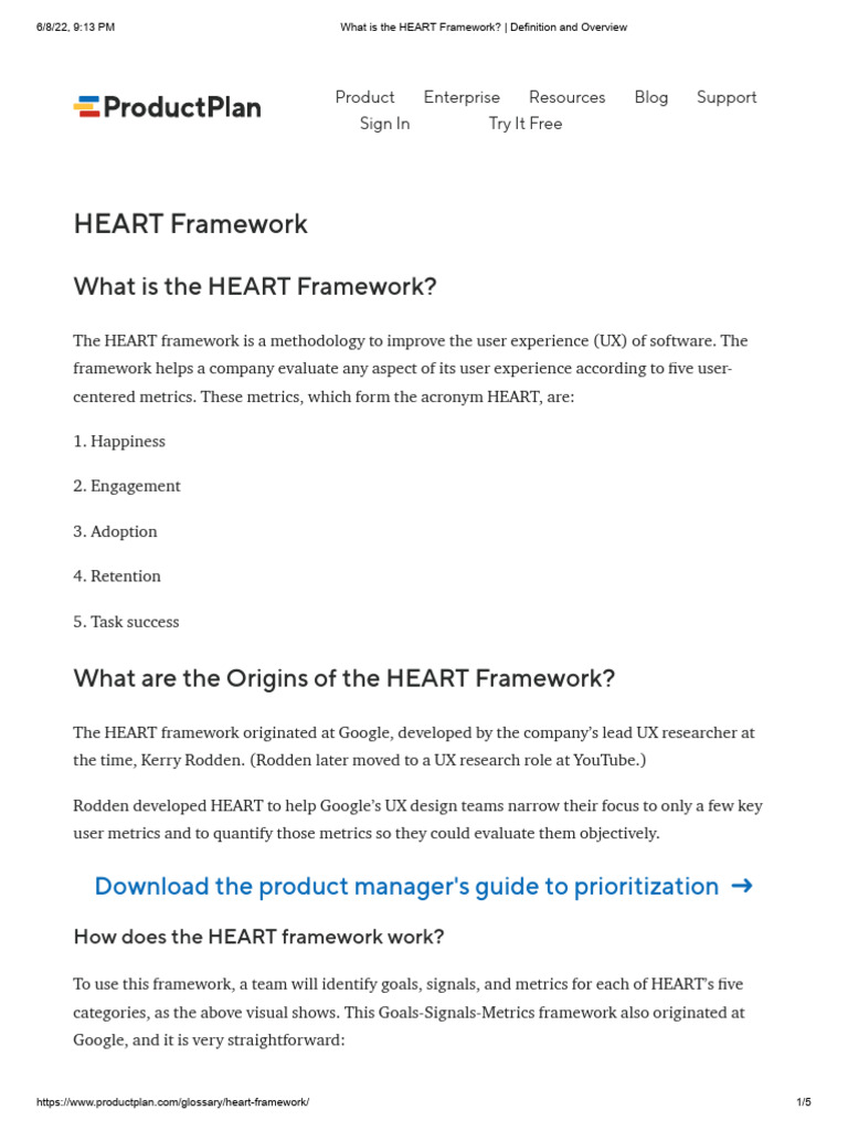 What Is The HEART Framework - Definition and Overview | PDF