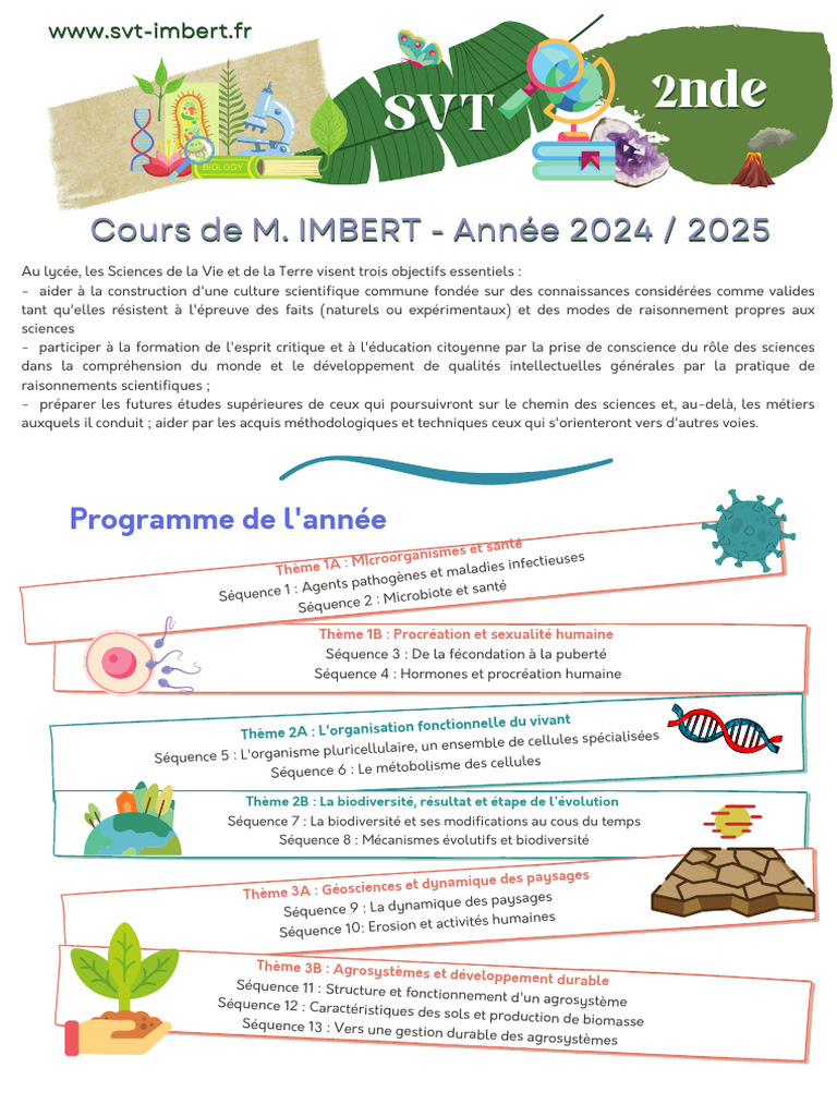 Presentation-SVT-2nde-2024-Site | PDF