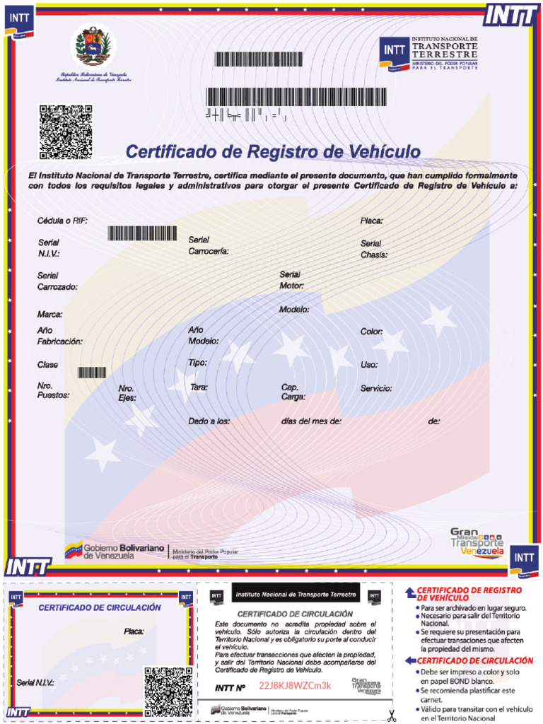 Certificado de vehiculo | PDF