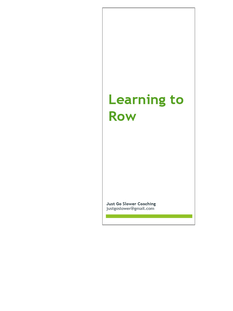 Learning to Row JGS A4 | PDF