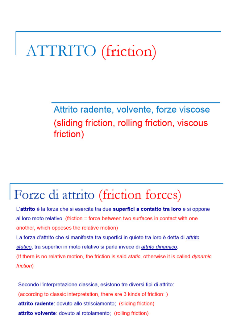 04 - Attrito (Friction) | PDF