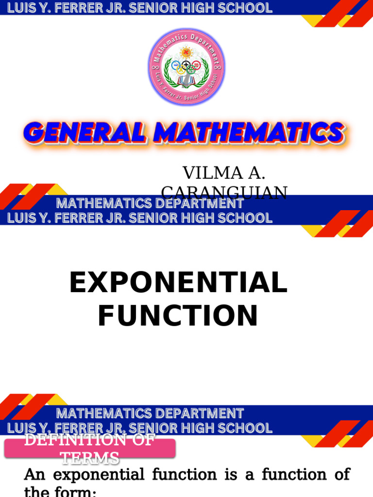 Chapter 4 Exponential Function | PDF