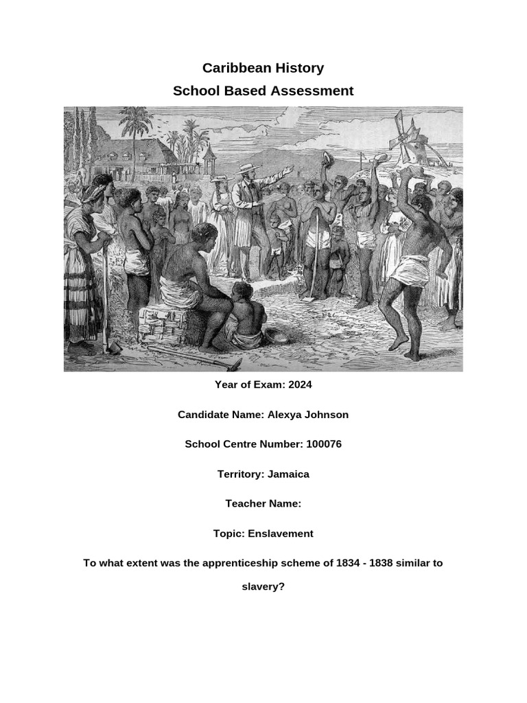 Caribbean History Sba (AutoRecovered) | PDF