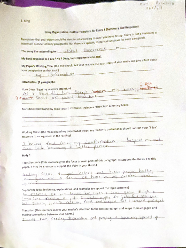 Essay One Outline | PDF