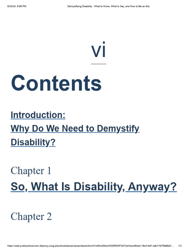 Demystifying Disabilities | PDF