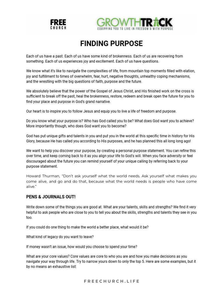 Finding Purpose | PDF