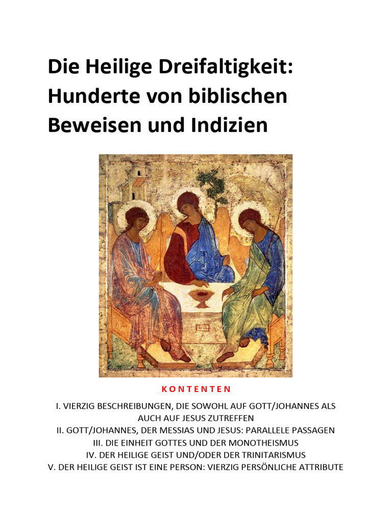 Die Heilige Dreifaltigkeit Hunderte Von Biblischen Beweisen Und ...