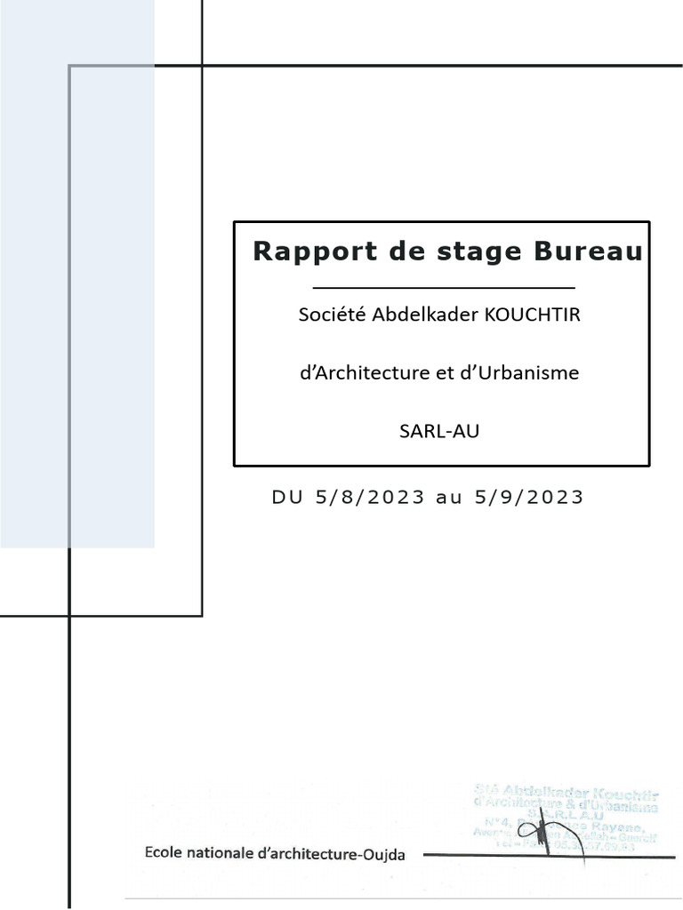 Rapport Stage Bureau | PDF