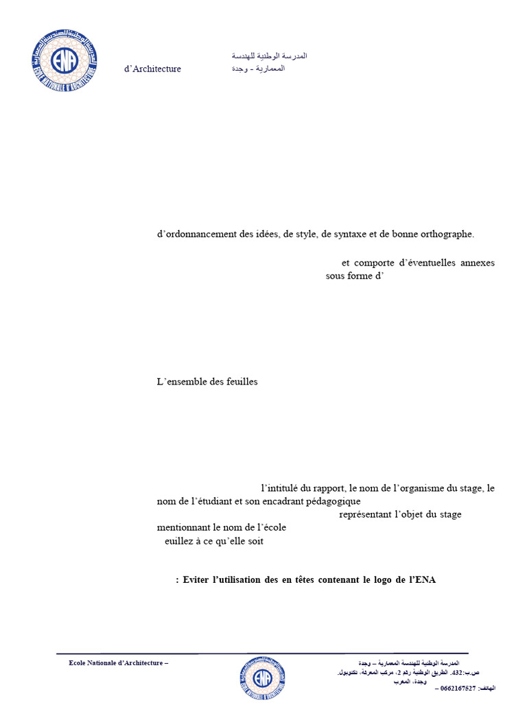 Canvas de Rédaction Du Rapport de Stage | PDF