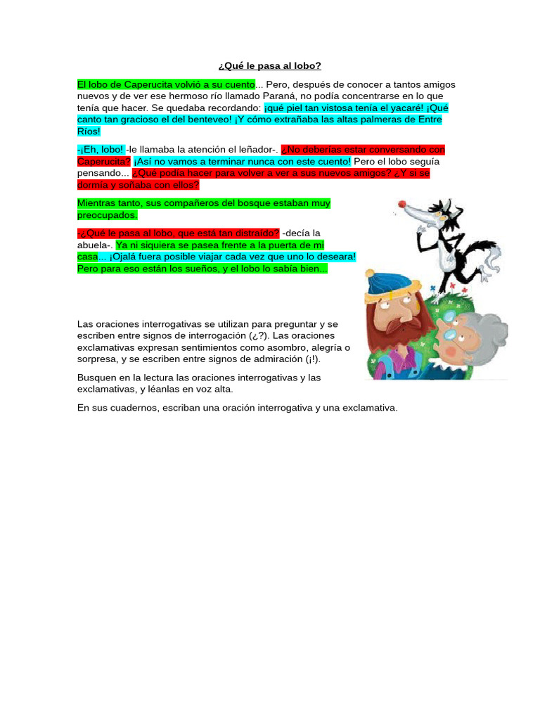 Qué Le Pasa Al Lobo | PDF