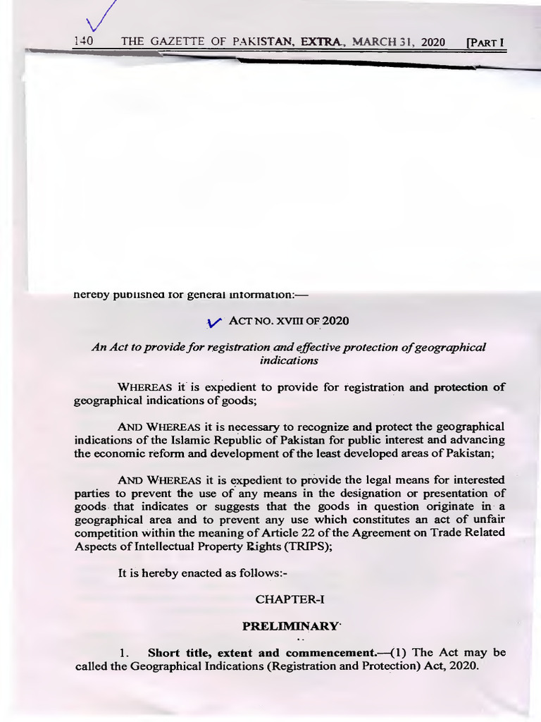 17-The Geographical Indications (Registration and Protection) Act, 2020 ...